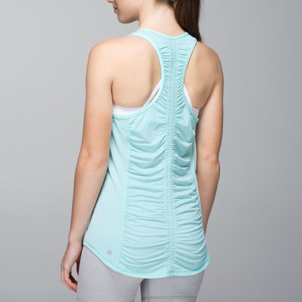 Lululemon Athletica Runner Up Tank Ruched Back Light … - Gem